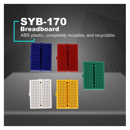 Jual SYB-170 Small Breadboard Mini Solderless Board 170 Tie Points ...