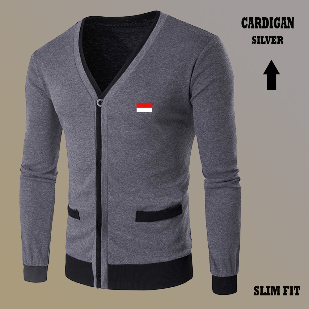 Jual Jaket cardigan pria terbaru MERAH PUTIH bahan bagus bisa requas ...