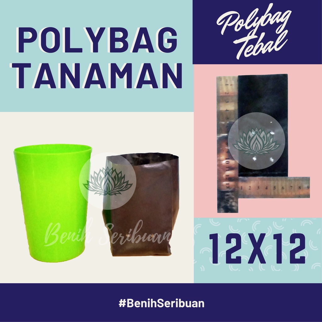 Jual 1 Polybag 12x12 Plastik Polibag Tanaman Tebal Polibek Kecil 12 x ...
