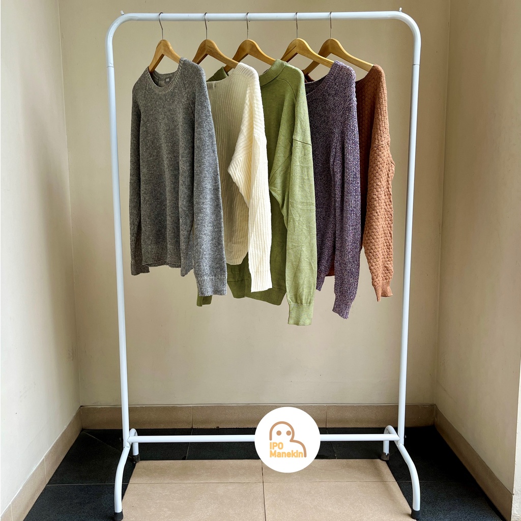 Jual Gawang Besi minimalis Putih ipo manekin Gawangan Gantungan Baju ...