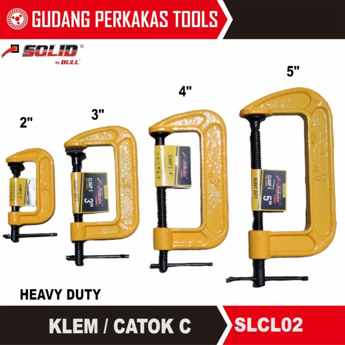 Jual Klem C / Clamp C / Catok C Heavy Duty SOLID 3” SLCL02-003 | Shopee ...