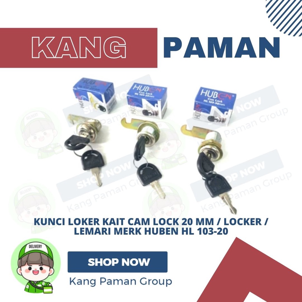 Jual Kunci Loker Kait Cam Lock 20 mm / Locker / Lemari merk Huben HL 103-20 | Shopee Indonesia