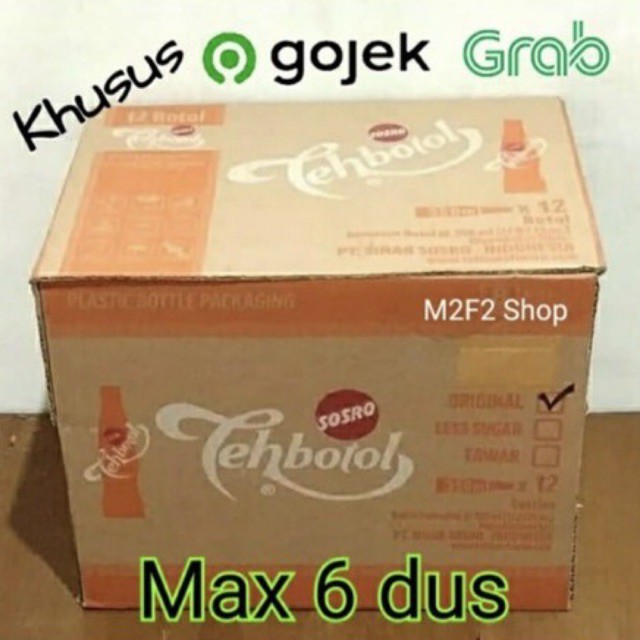 Jual Teh Botol Sosro Original Botol Plastik Pet - 350 ml Kemasan Karton (Khusus Bluebird/Gojek ...