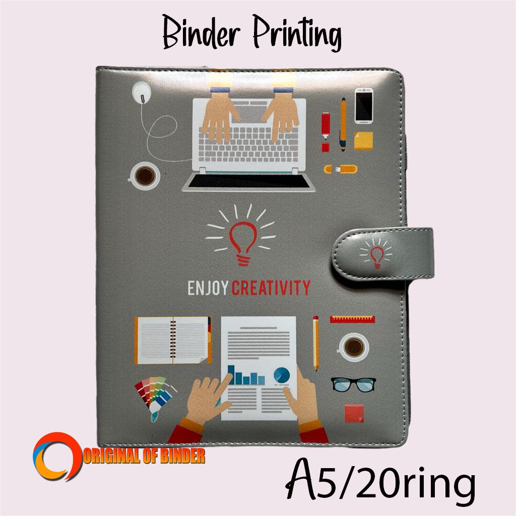 Jual BINDER PRINTING MOTIP ENJOY CREATIVITY A5 DAN B5 | Shopee Indonesia