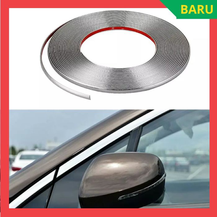 Jual List Moulding Chrome Silver List Jendela Pintu Mobil 20mm | Shopee ...