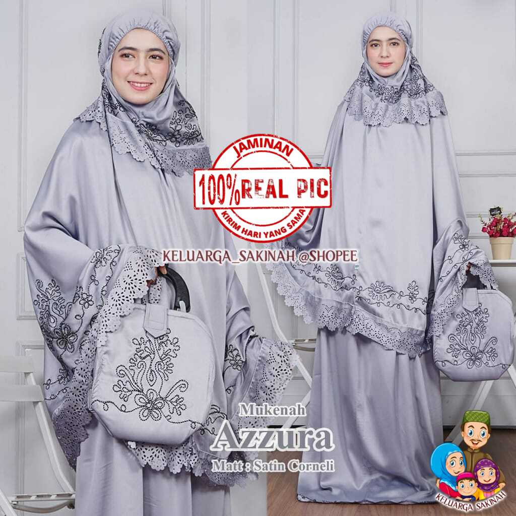 Jual MUKENA SAKINAH DEWASA AZZURA BORDIR 3D TIMBUL ROBERTO CORNELI ...