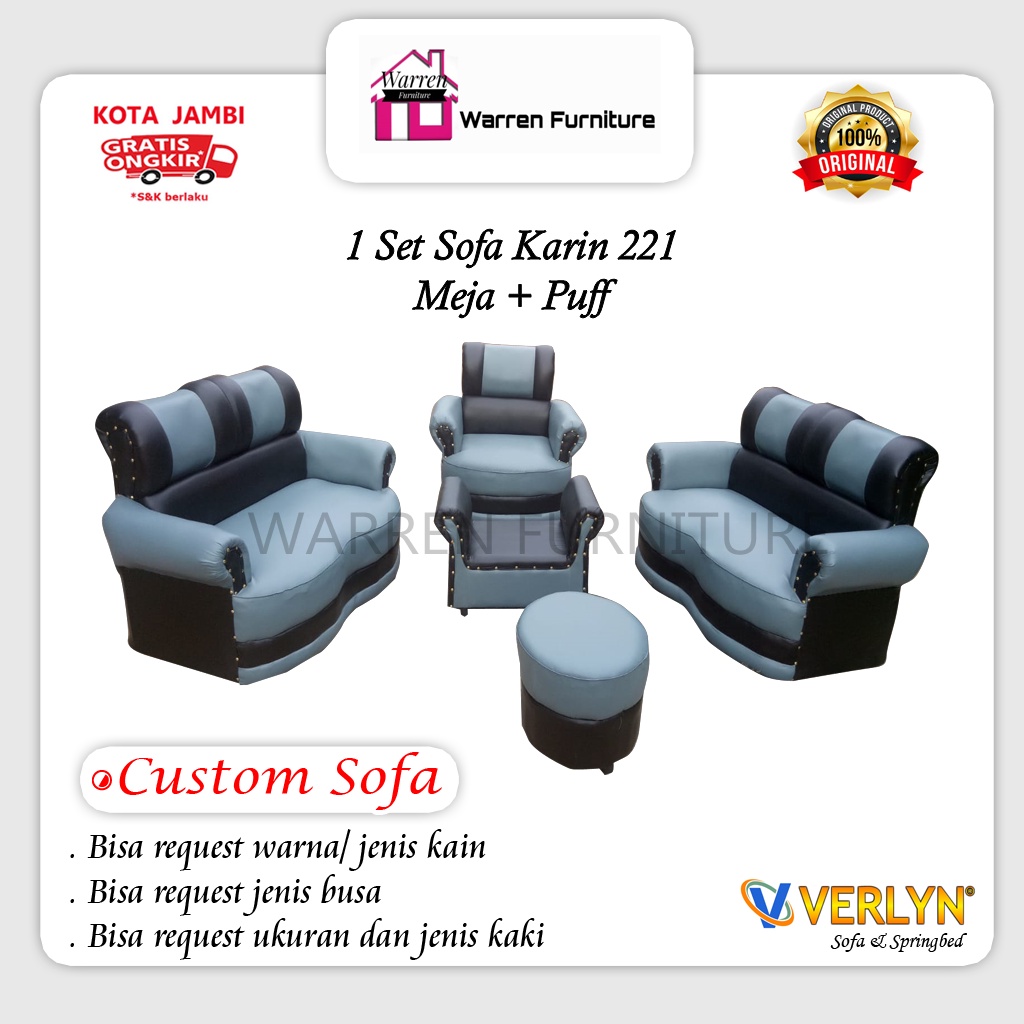 Jual Sofa Karin 221 meja + puff | Shopee Indonesia
