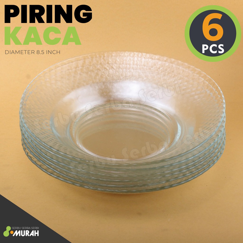 Jual SERBU MURAH - SET 6 PCS - PIRING KACA P949 - Piring Cantik ...