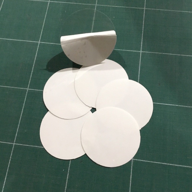 Jual label sticker transparan bulat polos diameter 5cm isi 20 pcs ...