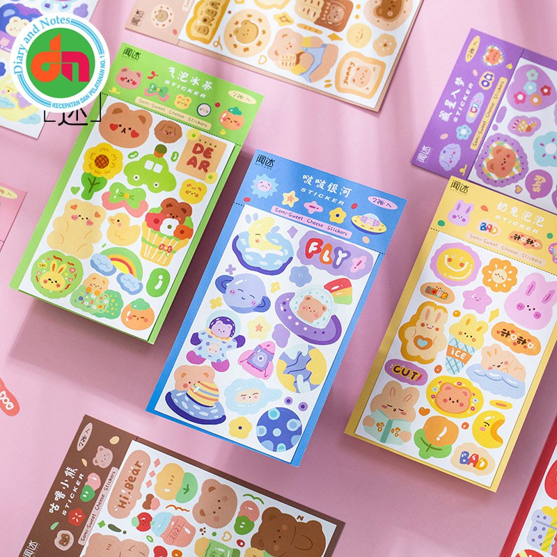 Jual Sticker Hiasan Buku Colorful Tales Diary Deco Stickers | Shopee ...