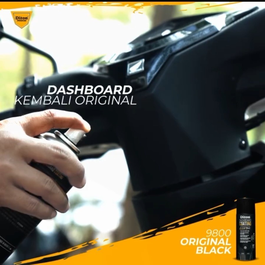 Jual Cat Semprot DITON PREMIUM DASHBOARD COATING ORIGINAL BLACK 9800 ...