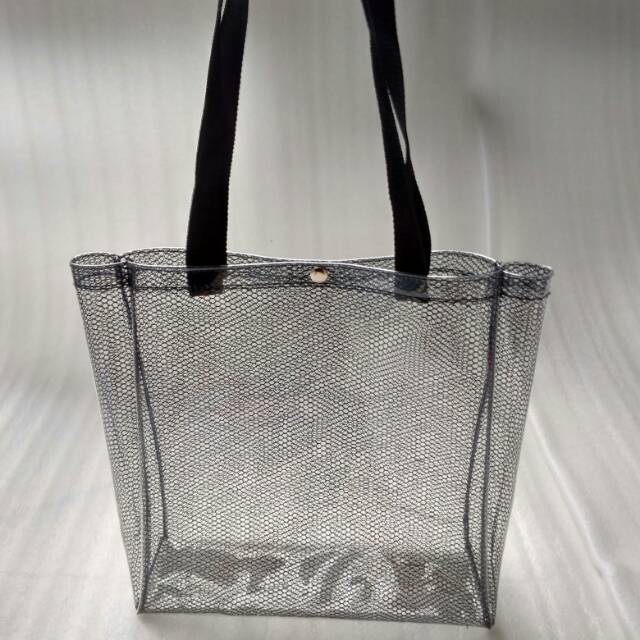 Jual Tote bag transparan tas bahu transparan jaring | Shopee Indonesia