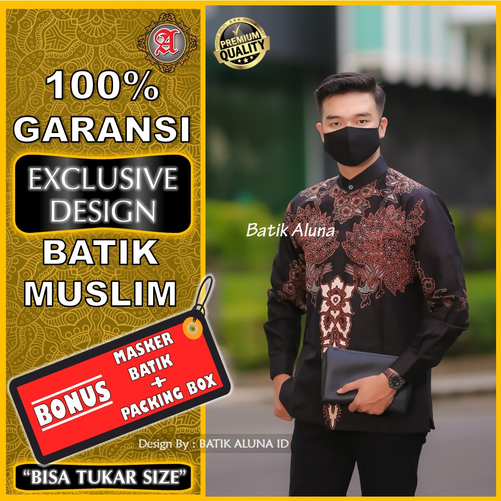 Jual Batik Koko Pria Lengan Panjang Premium Kemeja Batik Pria Lengan ...