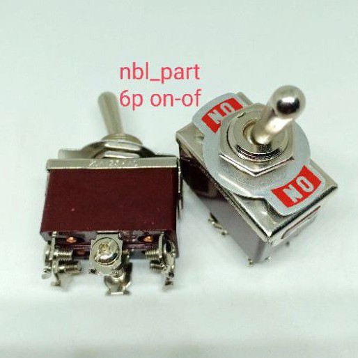 Jual Saklar/toggle switch 6p on-of 15A (Taiwan) | Shopee Indonesia
