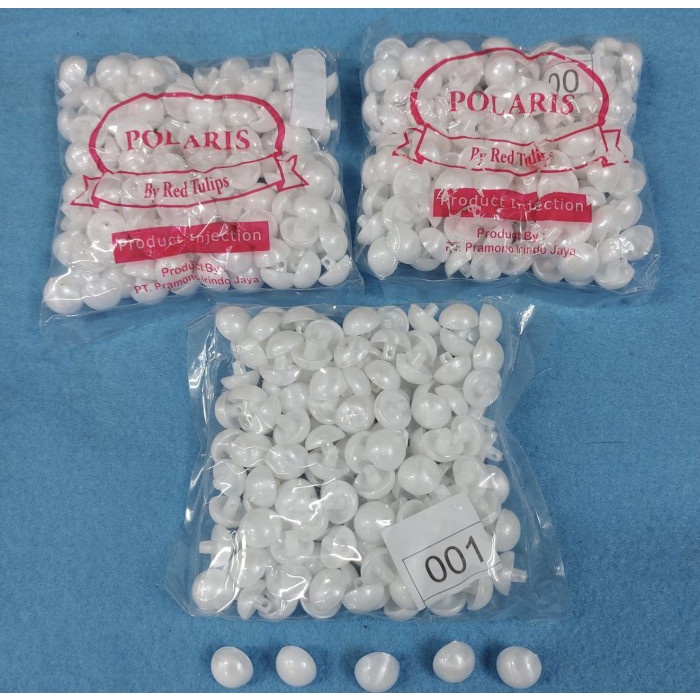 Jual Kancing Jamur Kristal Putih Susu Polaris | Shopee Indonesia