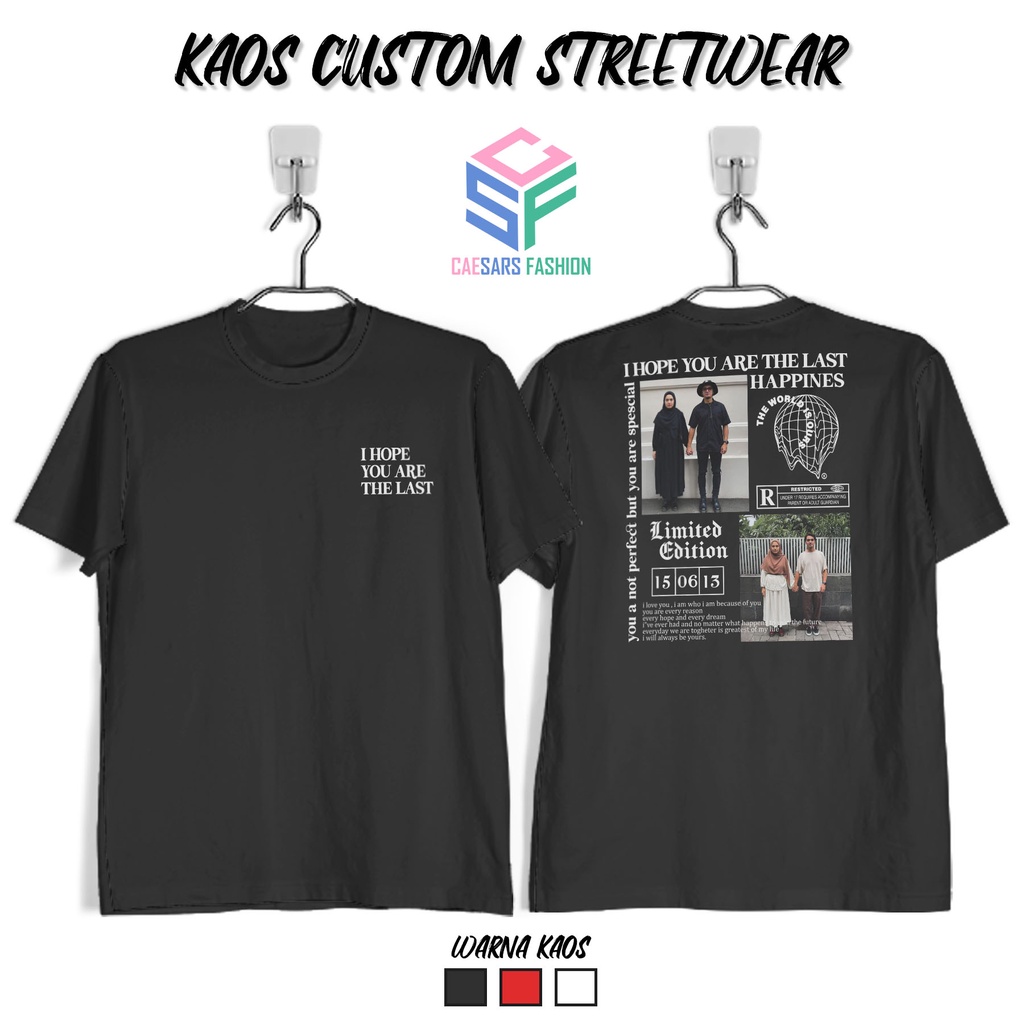 Jual Baju Kaos Custom Foto Bucin Aesthetic Streetwear / 19 / Kaos Viral ...