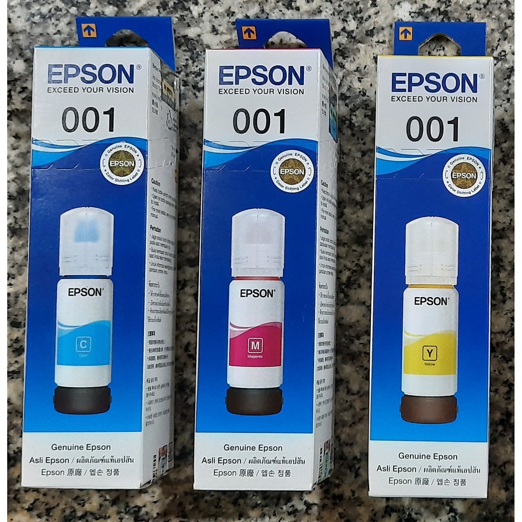 Jual Tinta Epson 001 Black Colour - ORIGINAL RESMI - Printer Epson ...