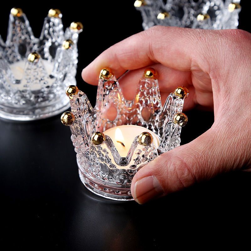 Jual Asbak Rokok Kaca Mahkota / Tempat Lilin Crown Glass Candle Holder ...