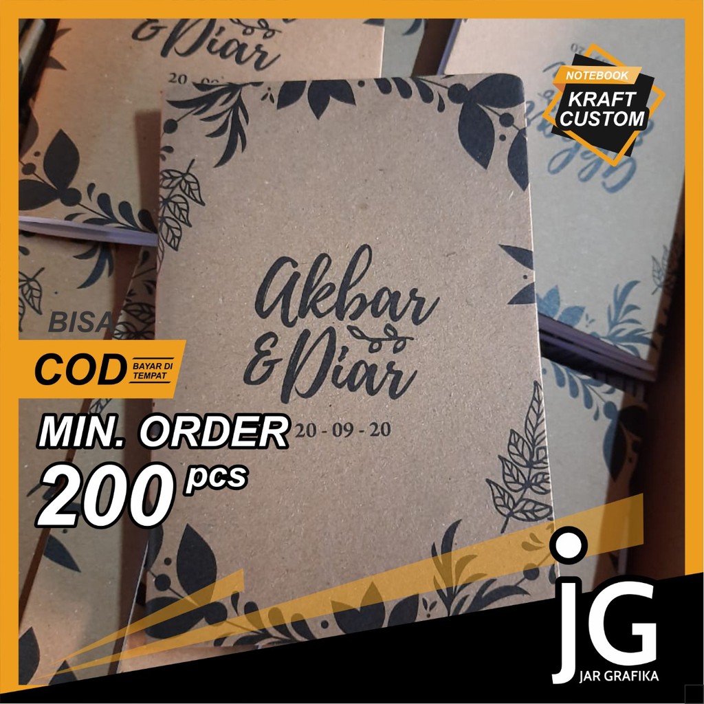 Jual NOTE BOOK BUKU CATATAN SEMINAR KIT NOTEBOOK A6 KRAFT CUSTOM ...