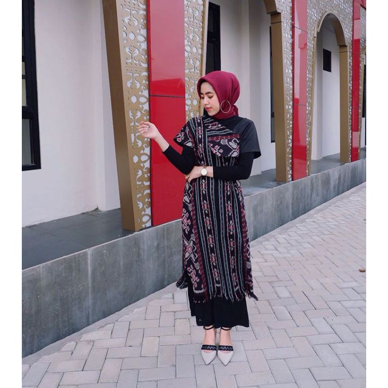 Jual Dress muslim dress gamis ethnic tenun jepara Baju Wanita | Shopee Indonesia