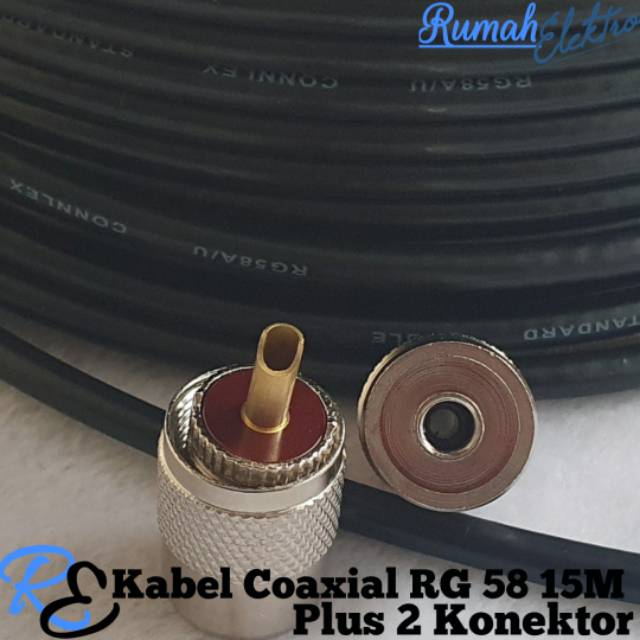 Jual Kabel COAXIAL RG 58 15 Meter Plus Dua Konektor | Shopee Indonesia