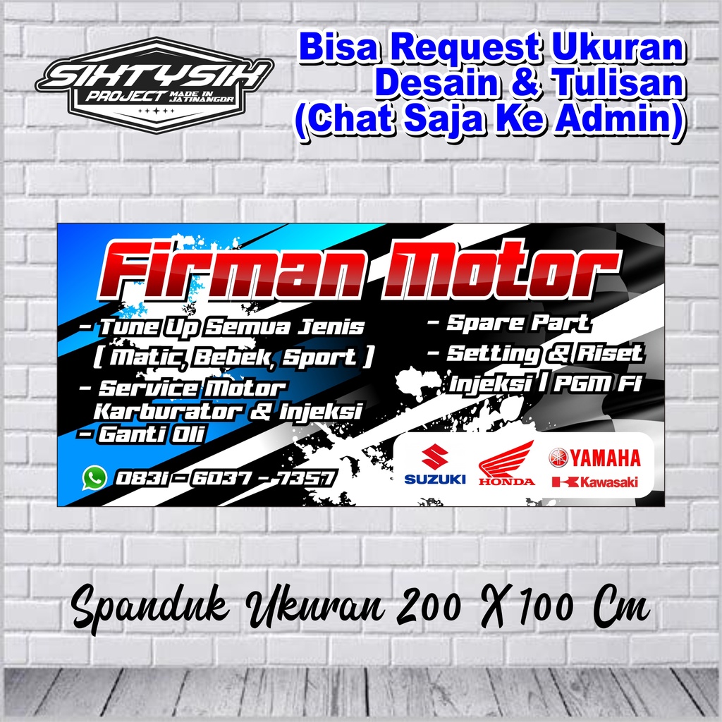 Jual SPANDUK CUSTOM DESAIN BENGKEL MURAH FREE DESAIN | Shopee Indonesia