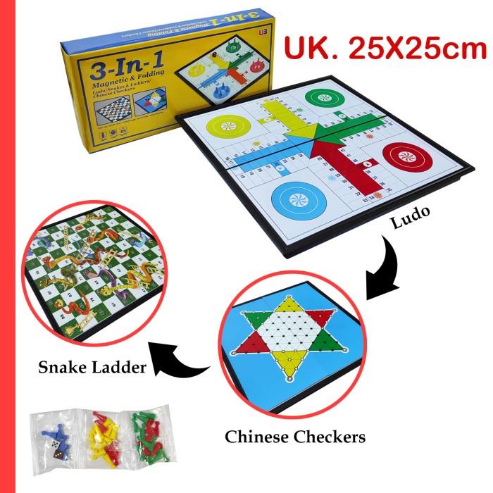 Jual Magnet / 3 In 1 Family Game / Board Game / Ludo / Ular Tangga ...