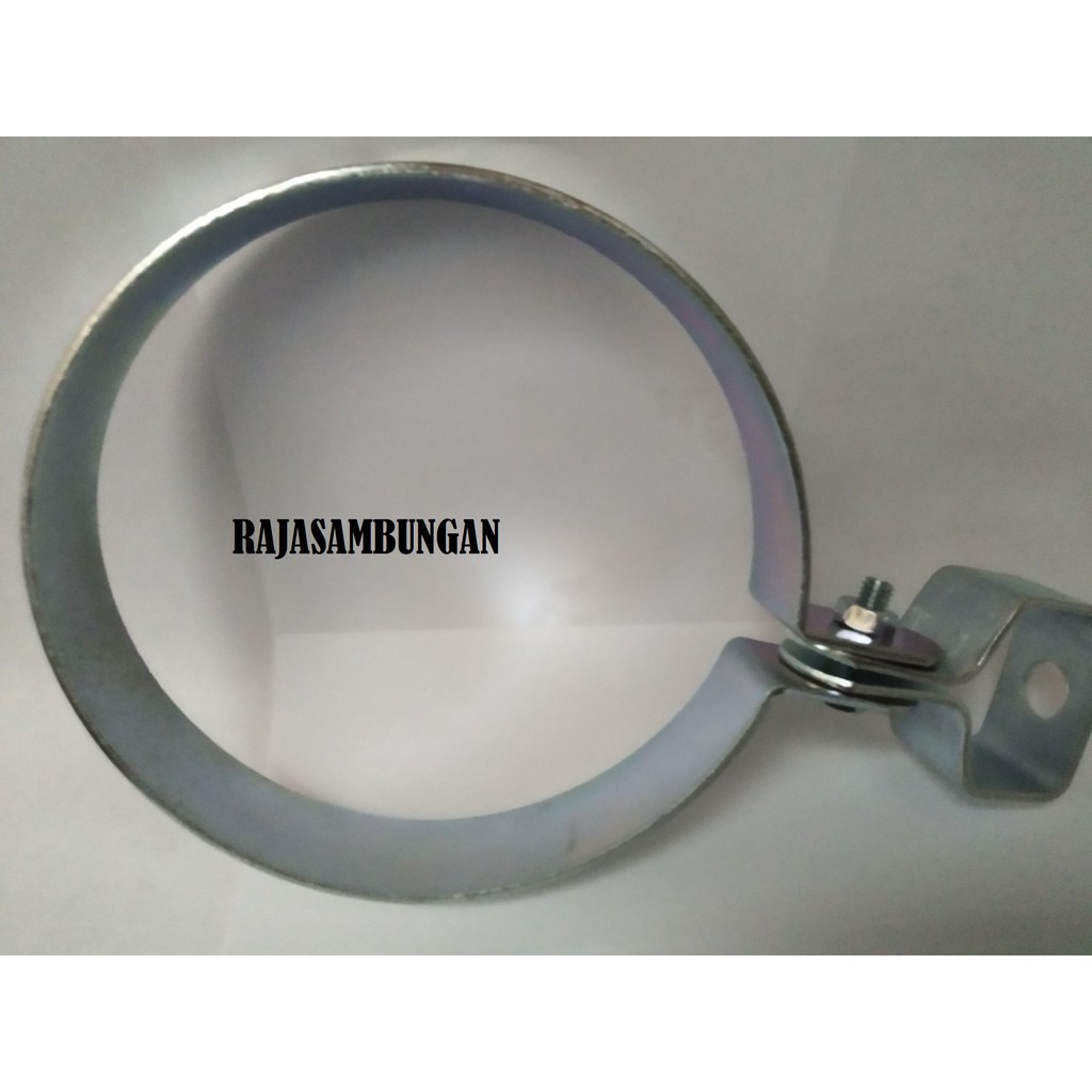 Jual Klem Gantung Besi 4 inch Besi Polos Holder Clamp Pengencang Pipa ...
