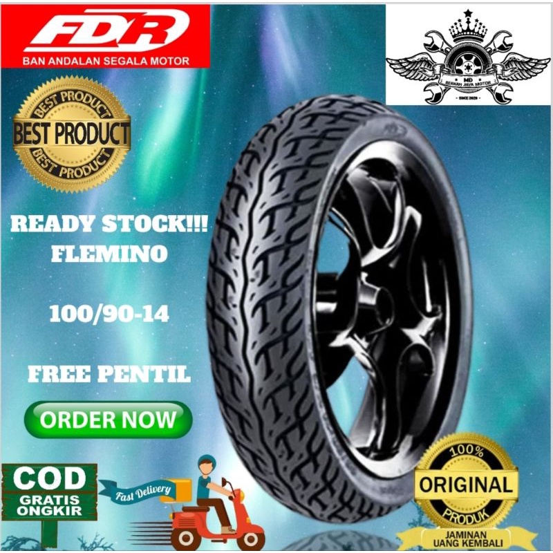 Jual Ban tubeless Fdr flemino 100/90-14 free pentil 100% Original | Shopee Indonesia