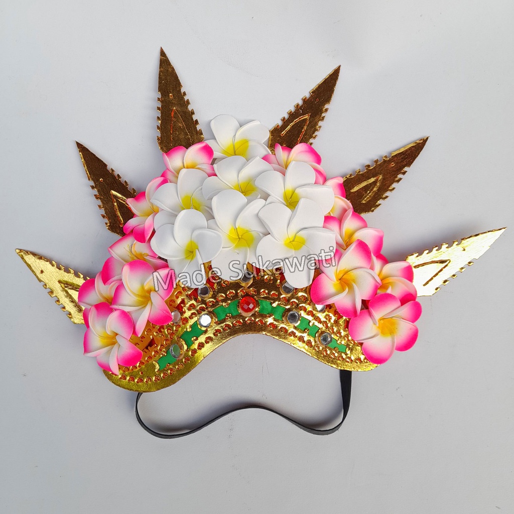 Jual Mahkota Hiasan Kepala Bali Bunga Spon Gelungan Penari adat Bali ...