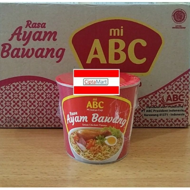 Jual Mie Instant Cup ABC Ayam Bawang 12 x 60gr ( 1 dus ) | Shopee Indonesia