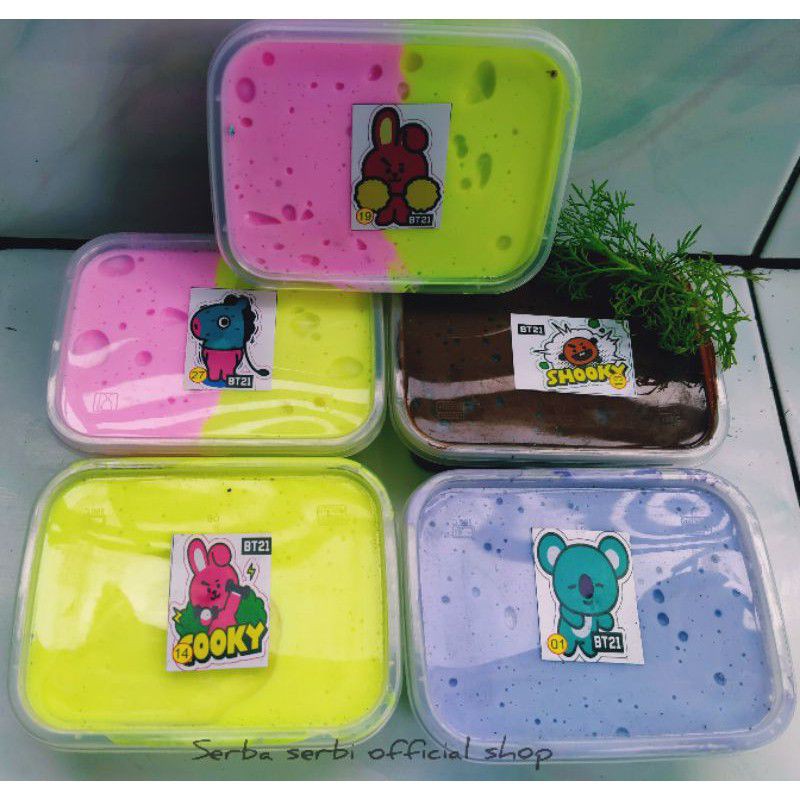 Jual Slime original/BTS Slime/Slime Rainbow 250gram FREE LAPIS BUBBLE ...