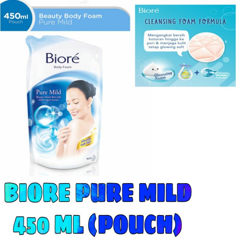 Jual Kao Biore Body Foam Refill Pure Mild 450Ml | Shopee Indonesia