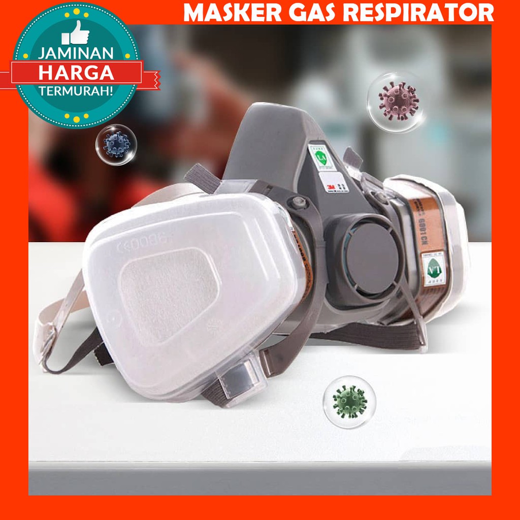 Jual Masker Gas Respirator Half Mask Facepiece Kimia | Shopee Indonesia