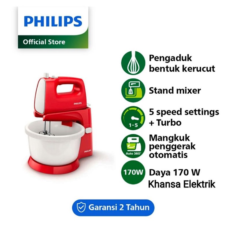 Jual Philips Stand mixer Mikser duduk Philips HR 1559 Warna random ...