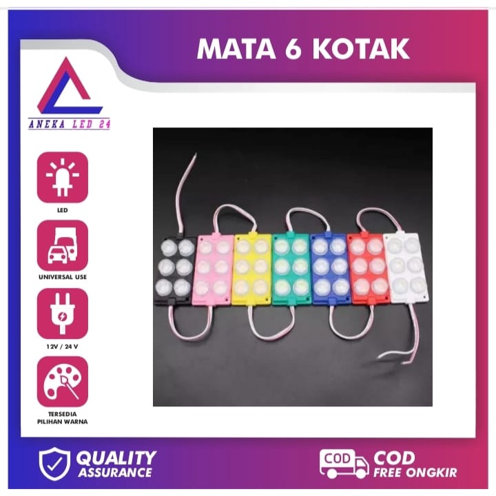 Jual LAMPU LED 6 MATA JUMBO 12V 24V 6W LAMPU LED LAMPU VARIASI LAMPU ...