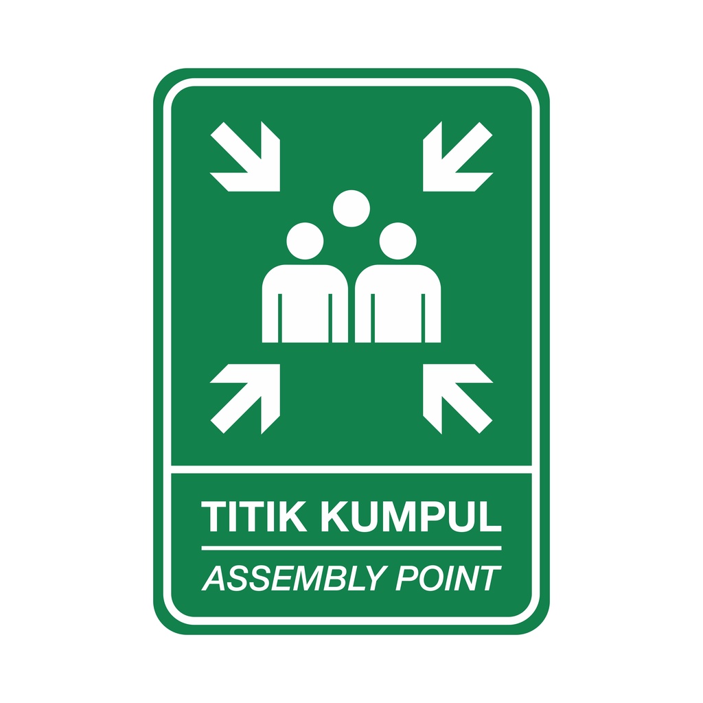 Jual Rambu Signage Titik Kumpul 35cm x 50cm Plat Alumunium | Shopee ...