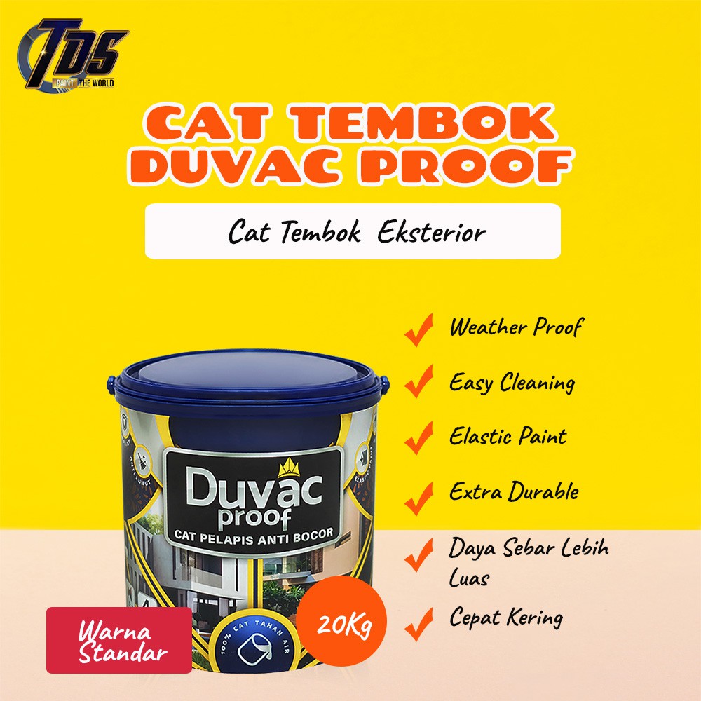 Jual Cat Tembok Duvac Proof 20Kg Warna Standard Anti Bocor | Shopee ...