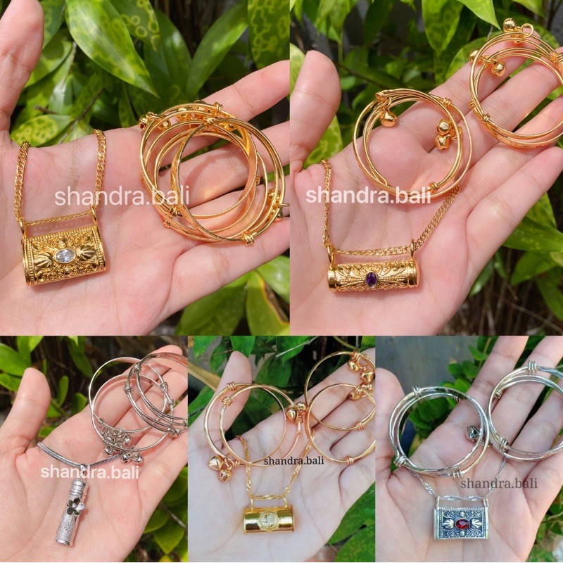 Jual shandra.bali - Set Tiga Bulanan / Nelu Bulanin Tigang Sasih Otonan Bayi Xuping Sepuh Emas ...