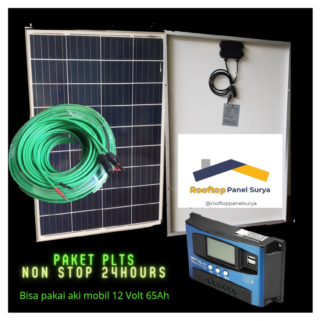 Jual Paket Listrik Tenaga Surya - Solar Cell 100 Watt | Shopee Indonesia