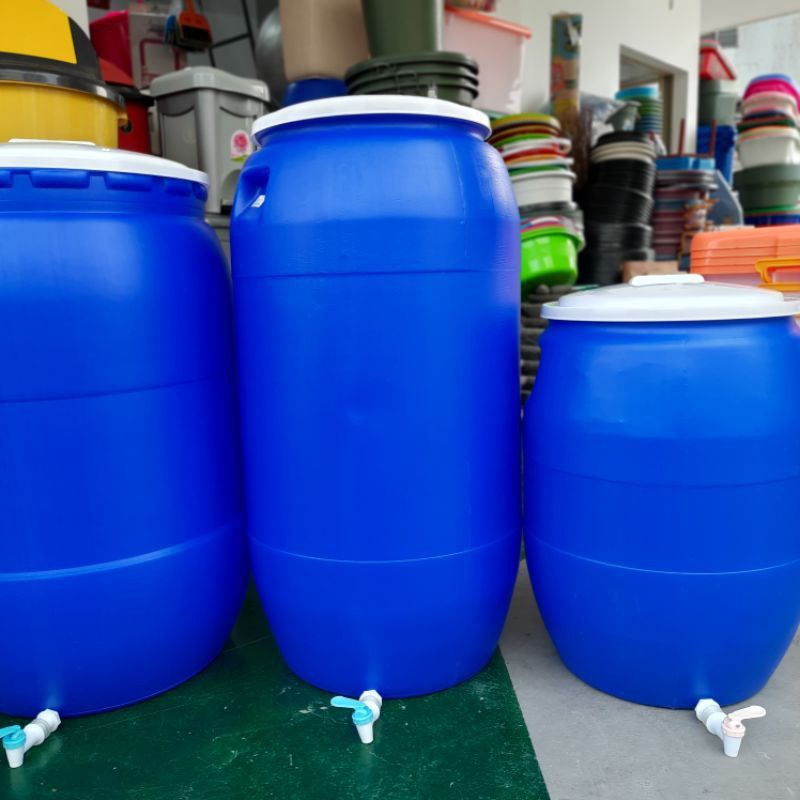 Jual Green Leaf Tong Air 60 90 120 150 180 230 Liter Tong Air Bulat ...