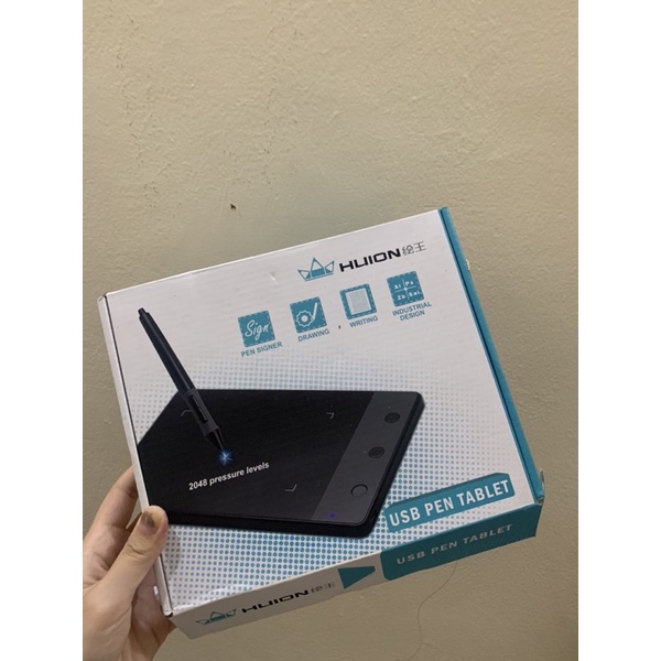 Jual Huion H420 Graphic Tablet/Tablet Mengajar/Alat Design | Shopee ...