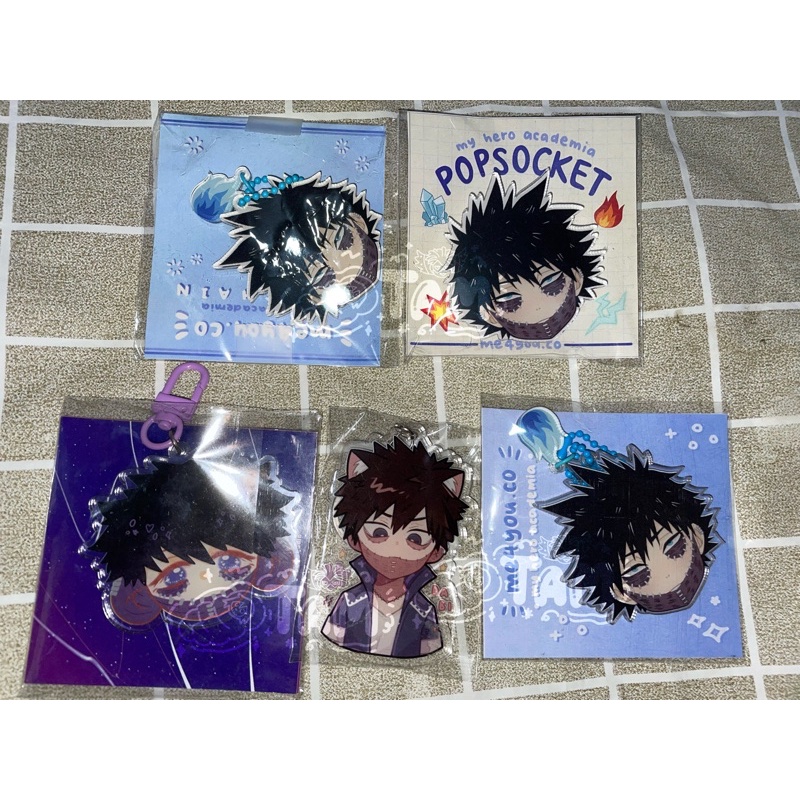 Jual keychain dabi my hero academia gantungan kunci mha pop socket bnha ...