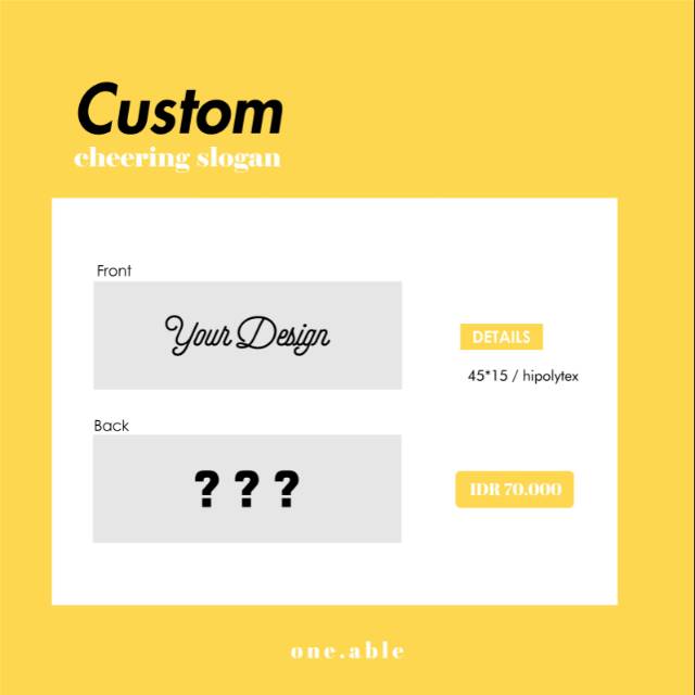 Jual FABRIC SLOGAN 2 SIDED CUSTOM [FREE DESIGN] | Shopee Indonesia