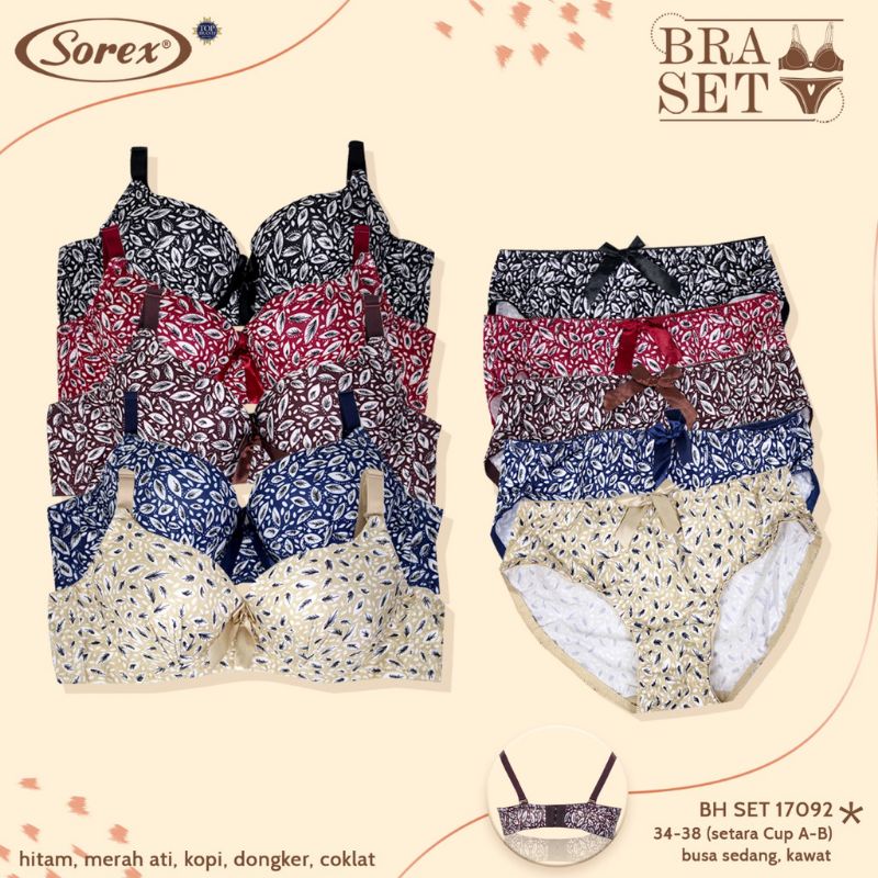 Jual BRA dan CD || BH dan CELANA DALAM || SOREX SET 17092 | Shopee Indonesia