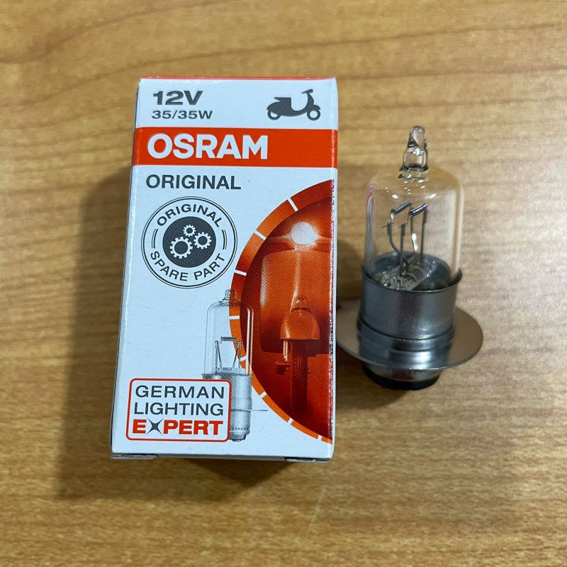 Jual Lampu depan halogen standard osram 12V bebek matic h6 / h4 / hs1 ...
