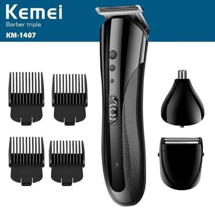 Jual MESIN CLIPPER CUKUR RAMBUT JENGGOT KUMIS KEMEI KM-1407 | Shopee Indonesia