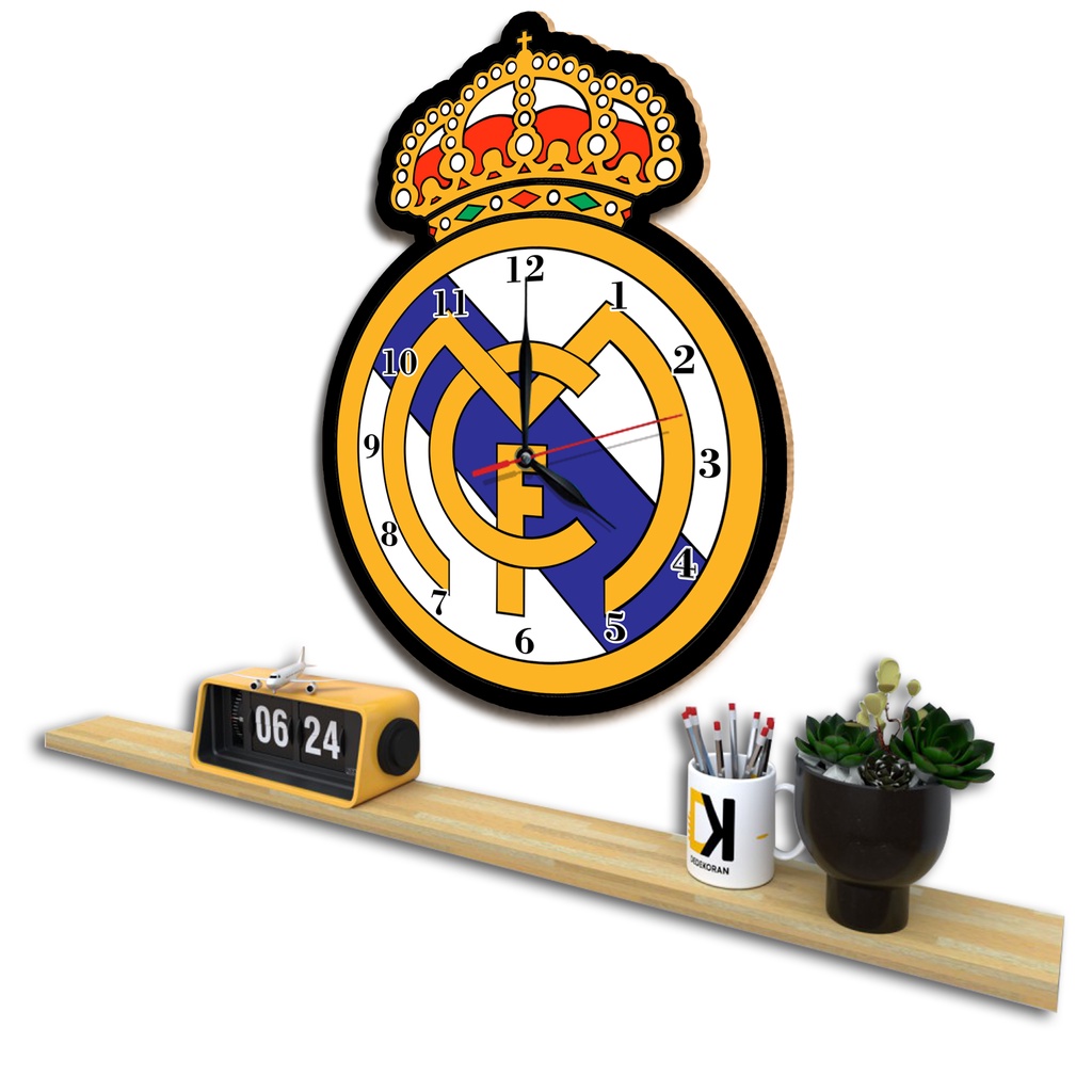 Jual Jam Dinding Pola Unik Football Club Liga Inggris, Itali, Spanyol ...