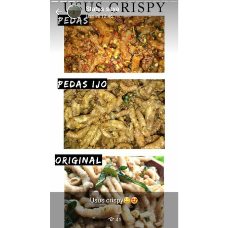 Jual Usus Ayam crispy Pedas 100Gr//Usus Ayam crispy Pedas Daun Jeruk ...