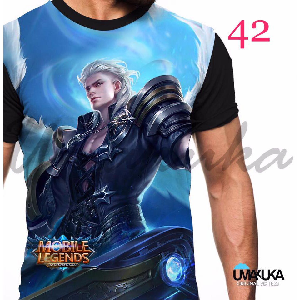 Jual tshirt kaos mobile legend ML ALUCARD skin BIRU baju umakuka 3d original premium terbaru ...